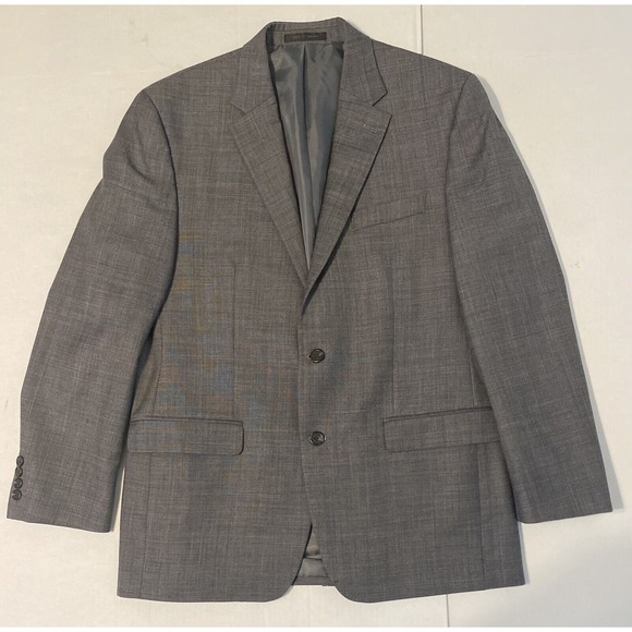 Chaps | Suits & Blazers | Chaps Ralph Lauren Mens Blazer Gray Check Wool 2 Button Jacket 42r ...